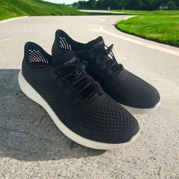 CROCS | Shoes | Crocs Literide Pacer Mens 24967 Black Lace Up Sneaker ...